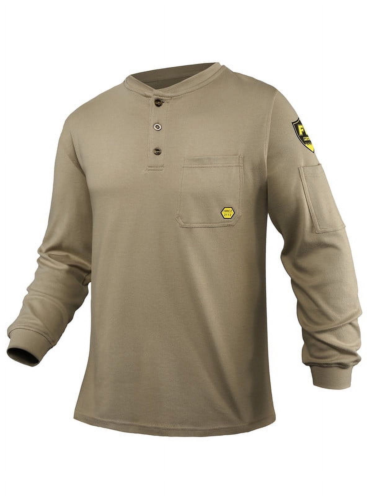 PTAHDUS FR Shirts for Men, 5.5oz Flame Resistant Shirts Long Sleeve for ...