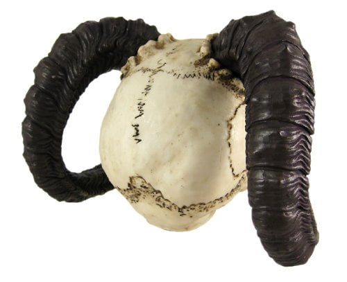 PTC 10.5 Inch Evil Ram Horned Skull with Tongue Out Figurine Statue ...