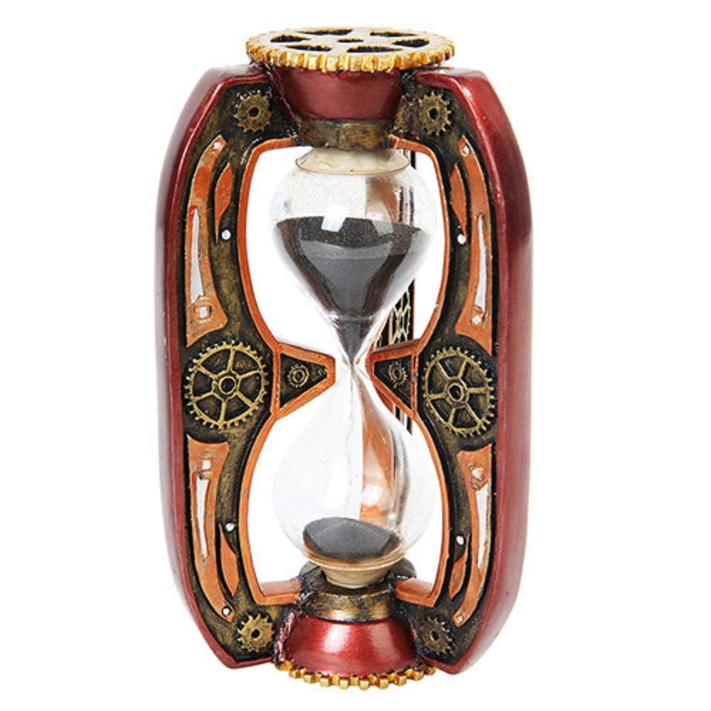 PTC 6.13 Inch Red Steampunk Inspired Sand Timer Hourglass Statue ...