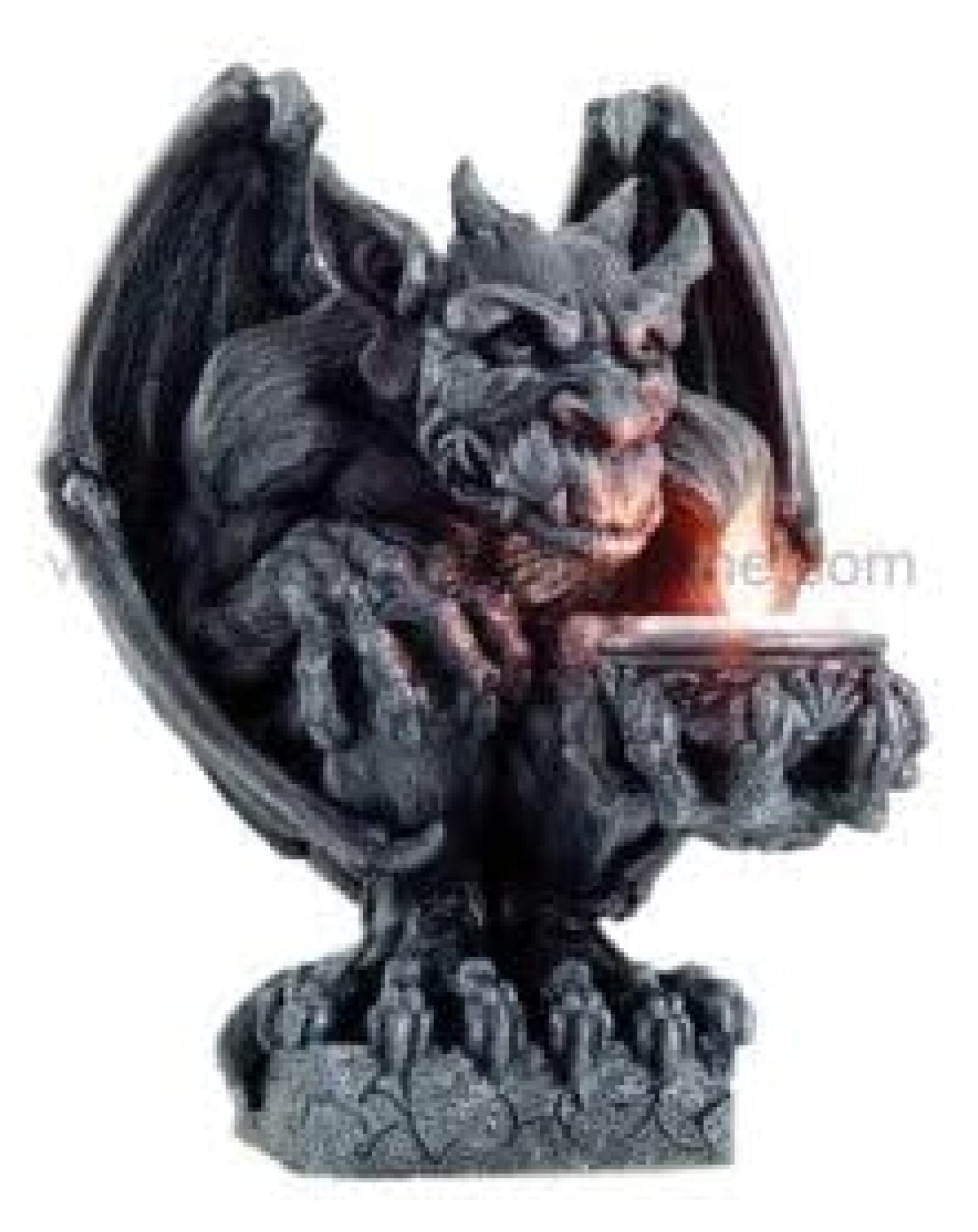 PTC 8.5 Inch Gargoyle Figurine Cold Cast Resin Candle Holder, Gray ...