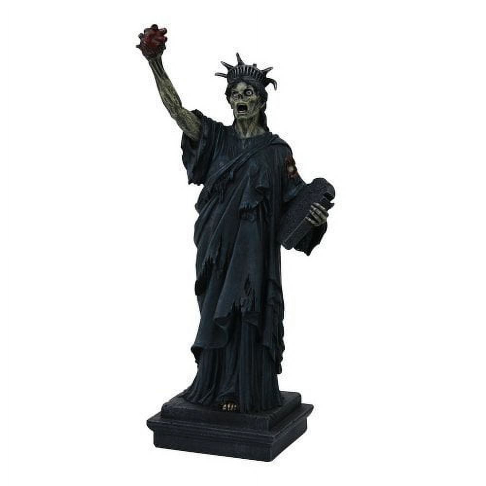 PTC 11" Hand-Crafted Resin Painted Zombie Statue of Liberty Figurine ...