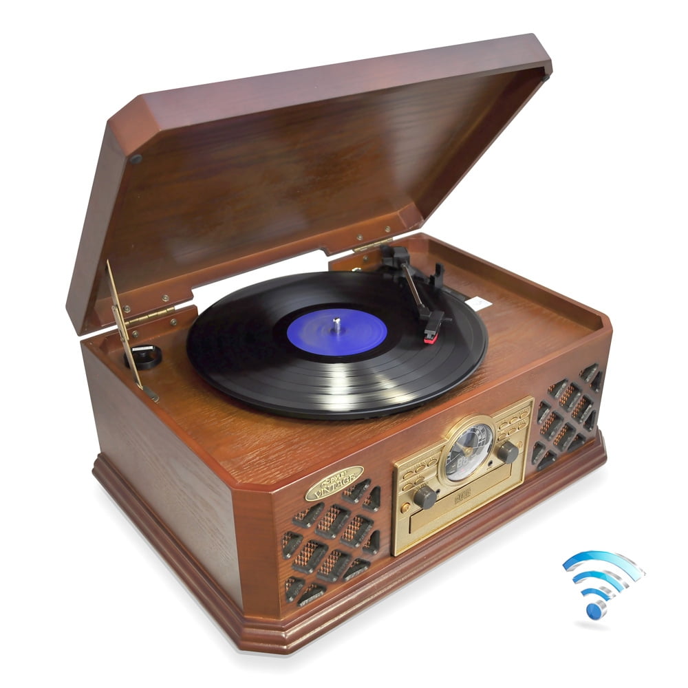 PTCD4BT - Bluetooth Vintage Classic-Style Turntable Record Player with ...