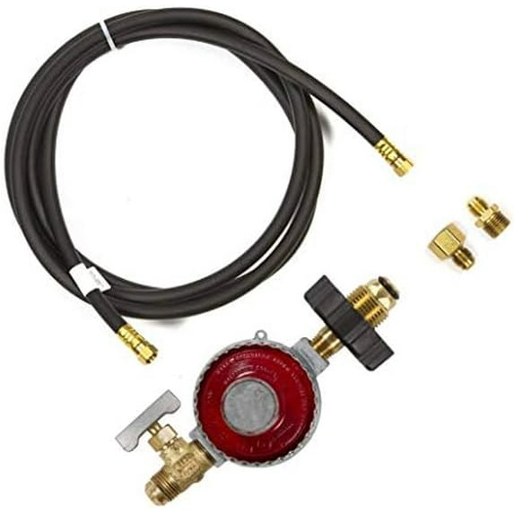 PTCK: Propane Tank Fire Pit Connection Kit; Hi-Out Regulator, 12' Hose ...