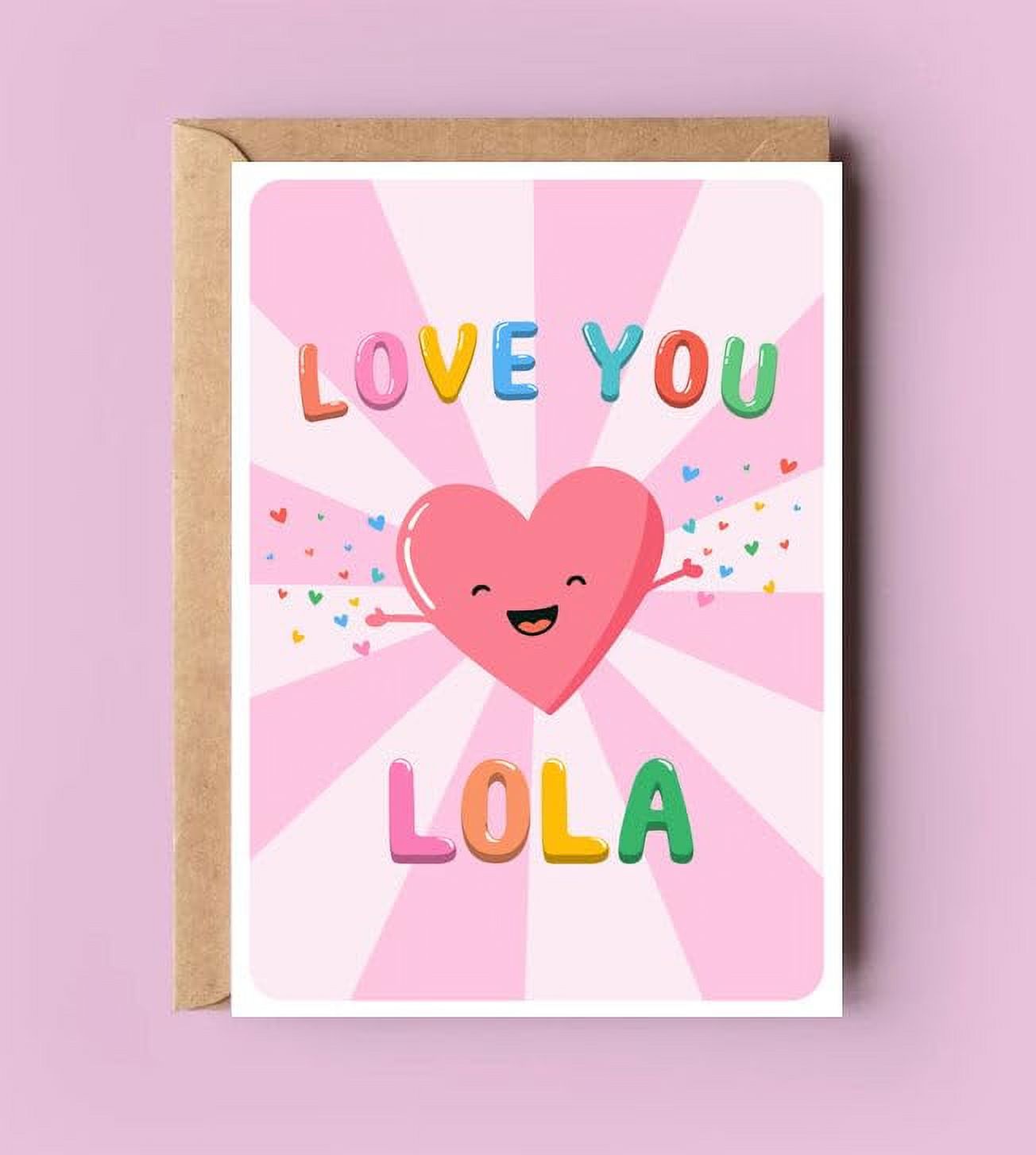 PTDShops Love You Lola Card - Cute Birthday Card For Lola - Mother's ...