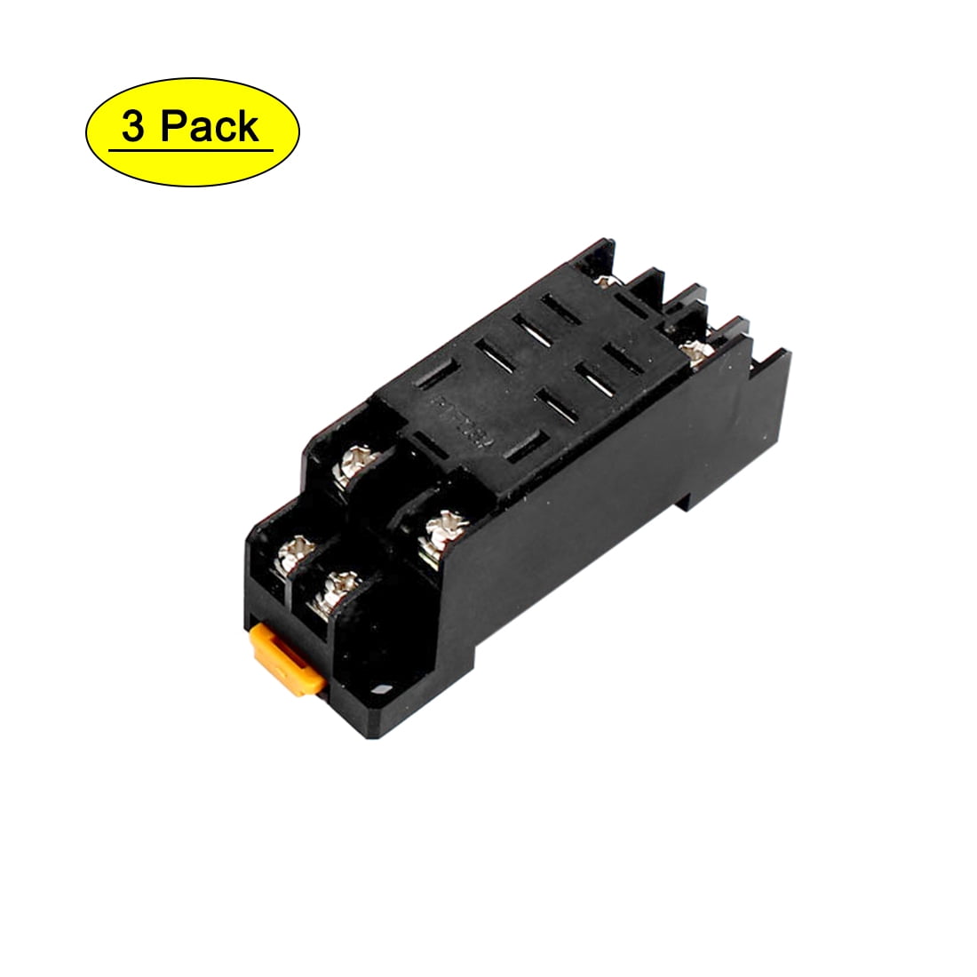 PTF08A 8 Terminal 35mm DIN Rail Mounted Power Relay Socket Base Holder ...