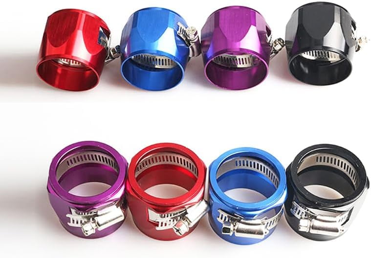 AN PTFE Hose End Clamp - 1 pcs Hose end clamp with spiral band for fuel ...