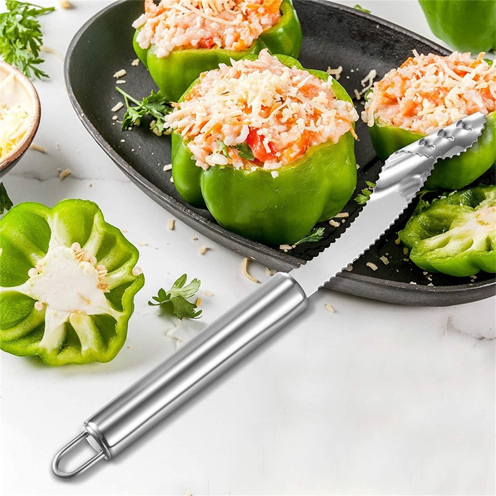 PTJKU Pepper Corer Zucchini Cucumber Corer Core Deseeder Stainless ...