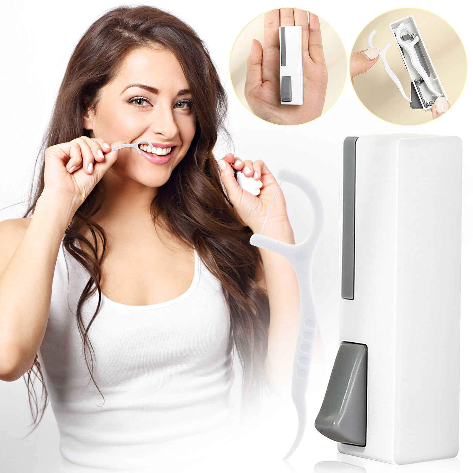 PTJKU Press type Automatic Dentals Floss Box Portable Automatic ...