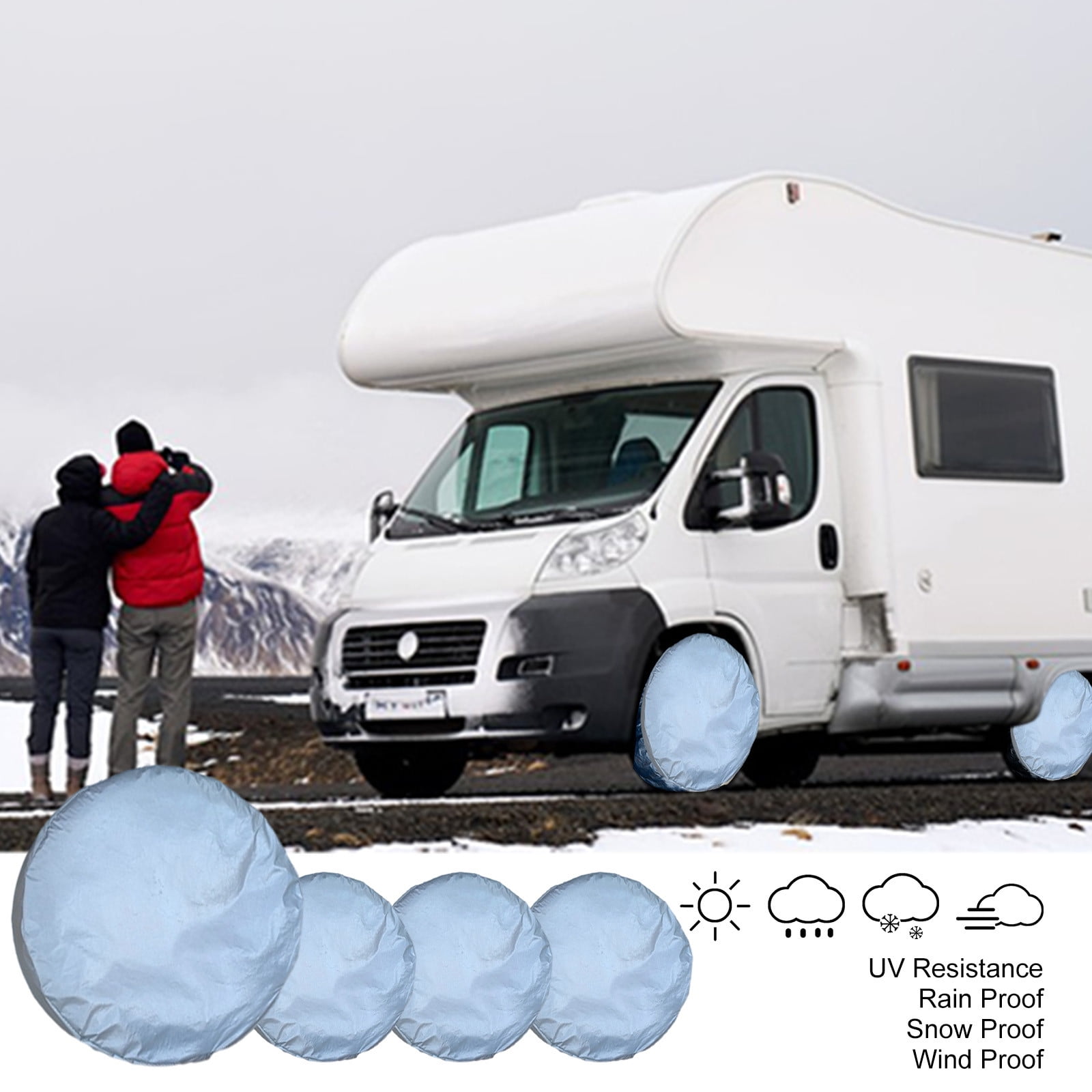 PTJKU RV Wheel Covers (4 Pack) - Oxford Sun Protectors for Motorhome ...
