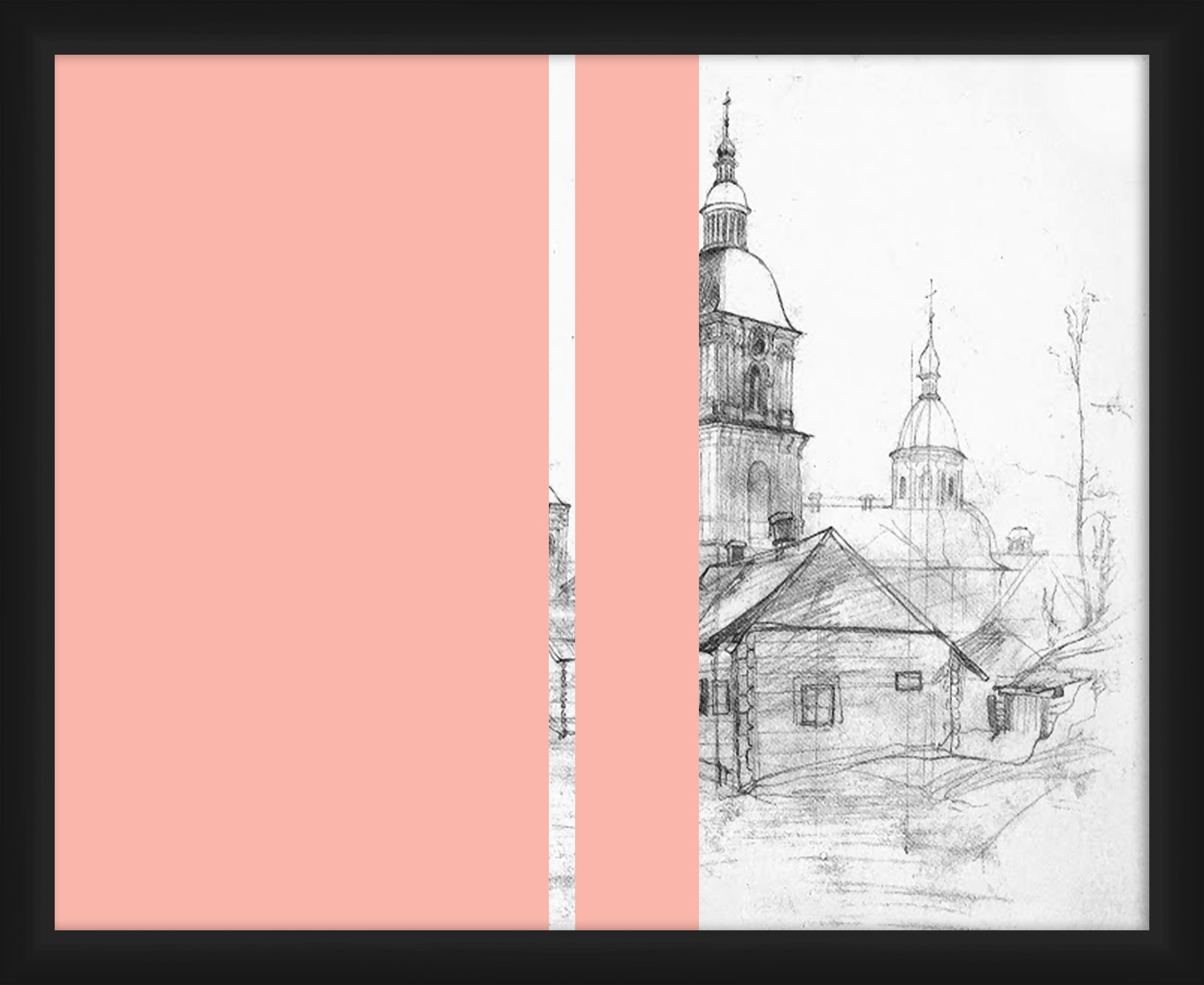 PTM Images Light Pink Line Wall Art - 17.5W x 21.5H in Frame - Walmart.com