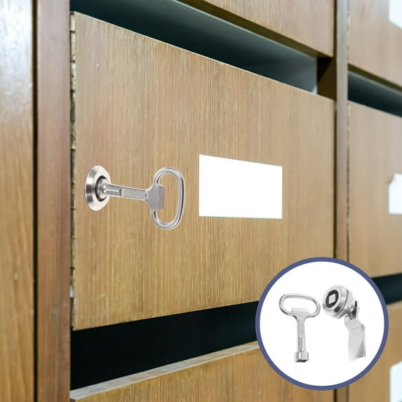 PTOOTP 1 Pair Keyed Cabinet Locks for Furniture Doors Cupboard Door ...