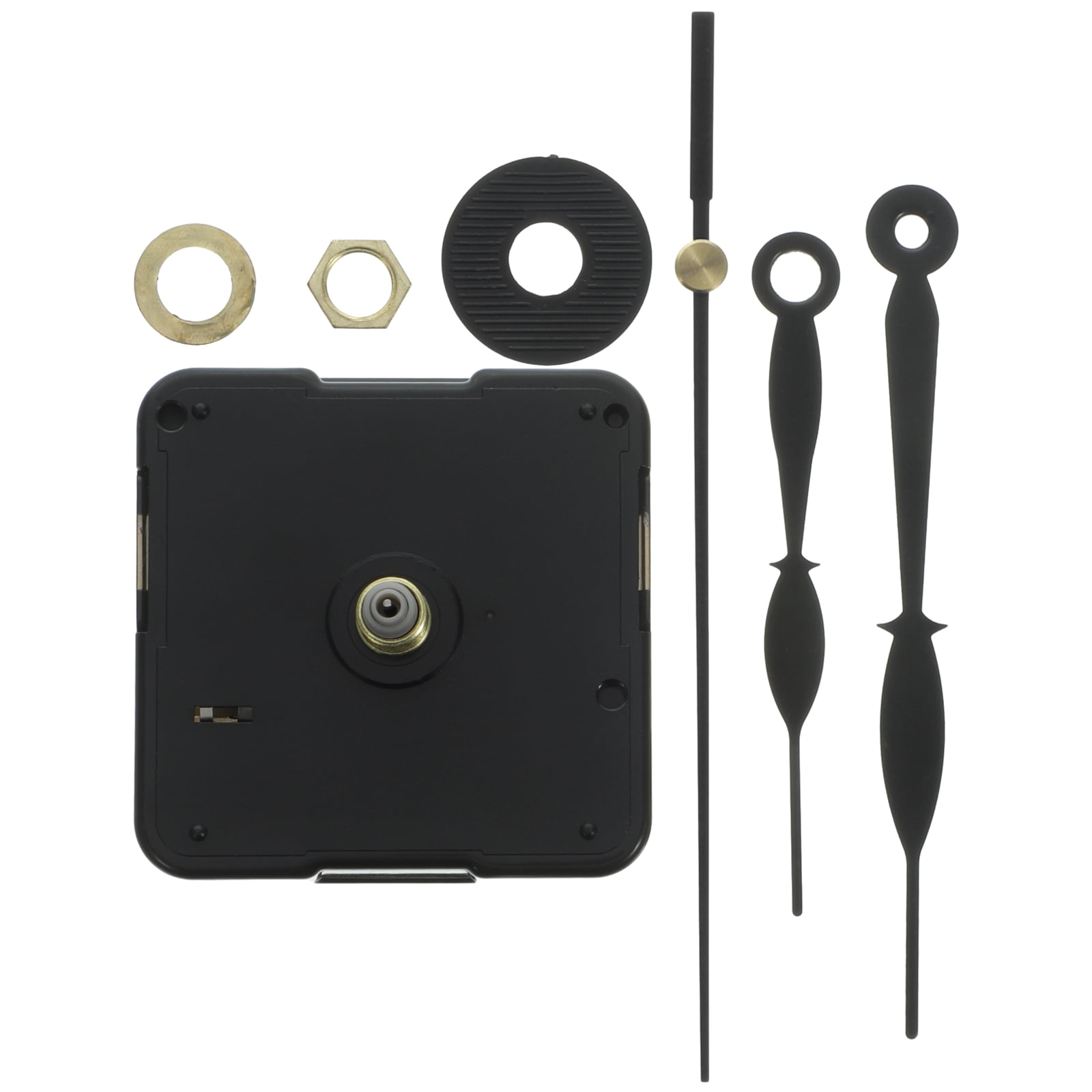 PTOOTP 1 Set Clock Parts Kit Black Plastic Clock Replacement Parts for ...