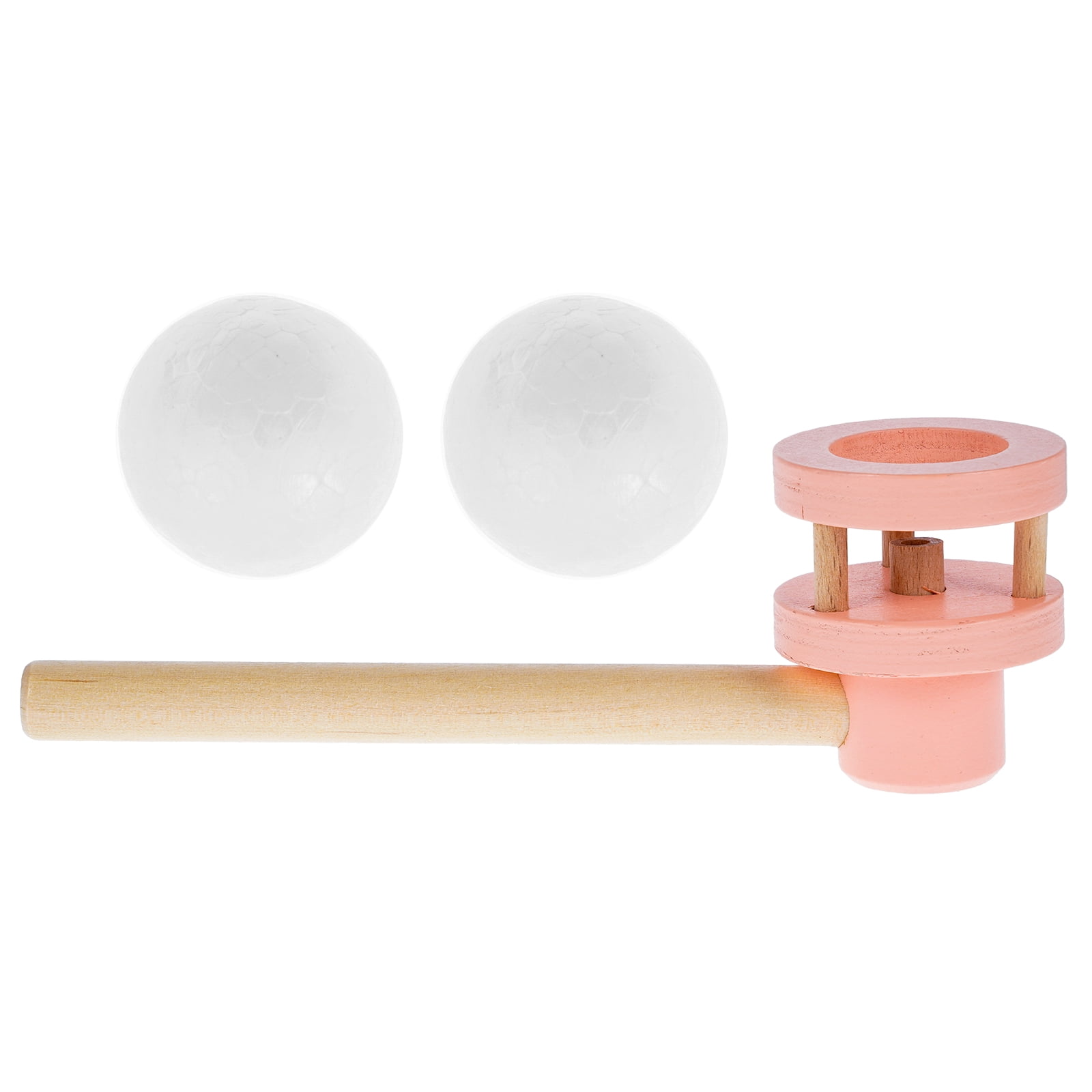 PTOOTP 1 Set Flying Toy Blowing Ball Toy Pink Wooden Round Shape for ...