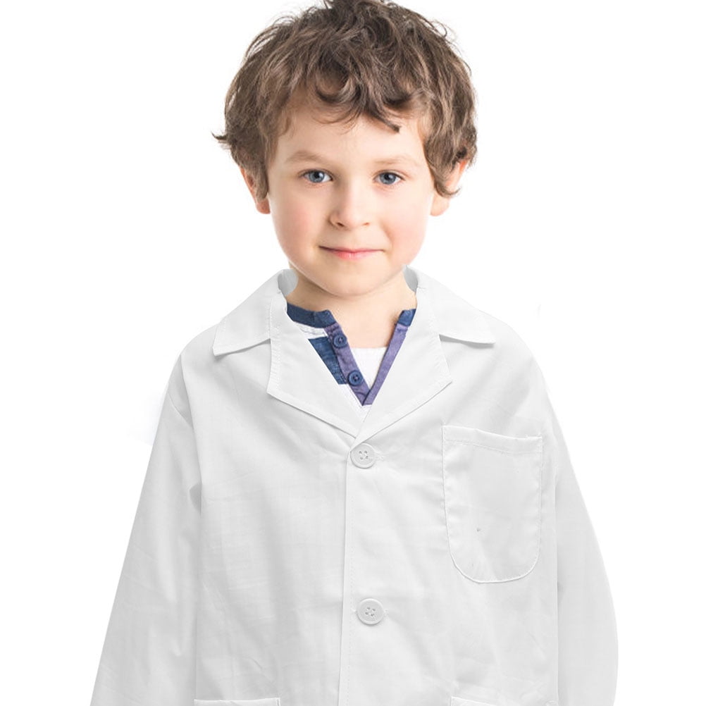 PTOOTP Kids Lab Coat Scientist White Polyester Cotton 1 Set 24.4X16 ...