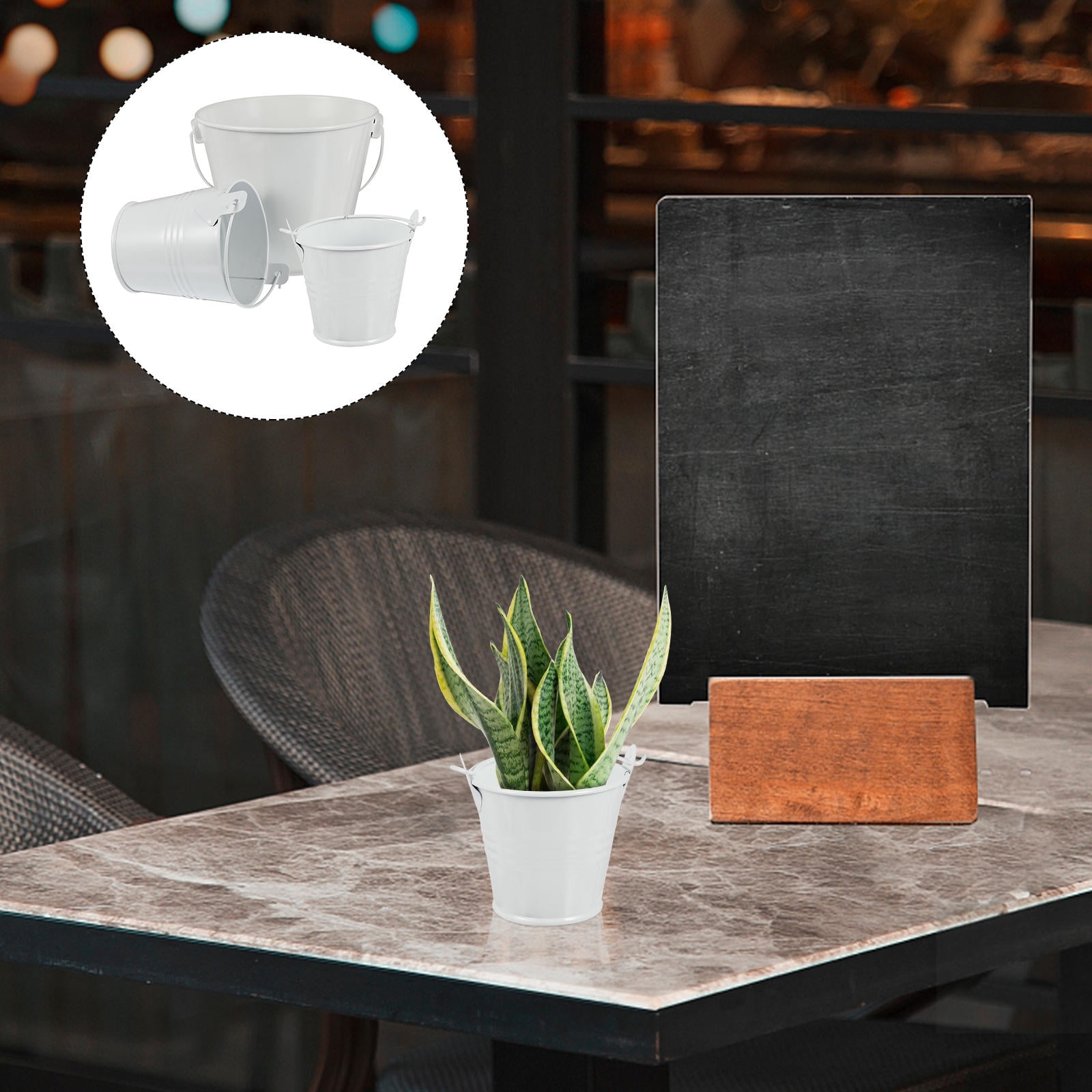 PTOOTP 1 Set Metal Buckets Iron Plant Pails for Home Decor Ornament ...