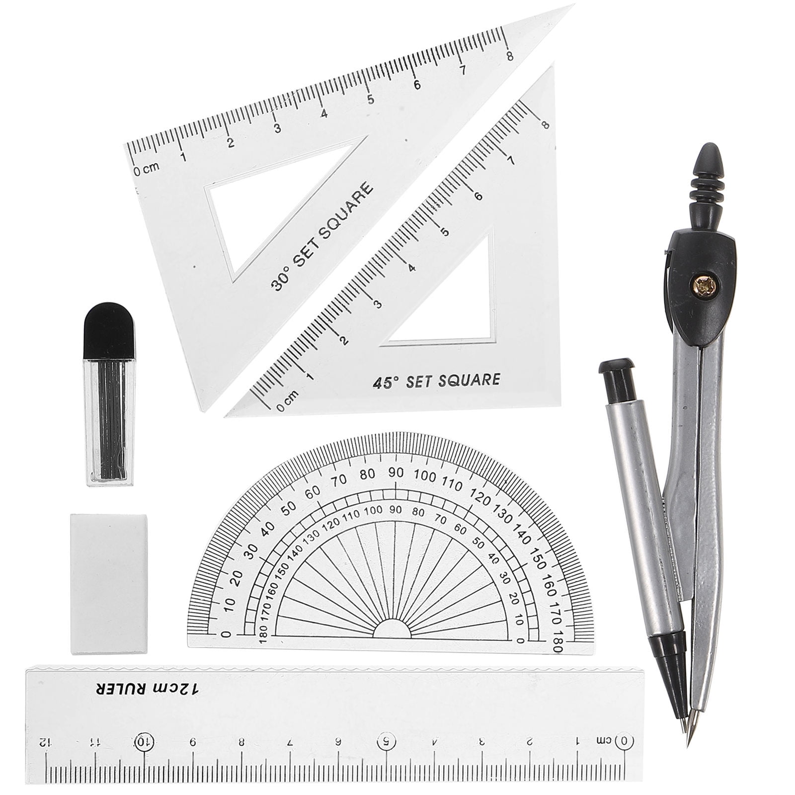 PTOOTP 1 Set Metal Drawing Tool with Compass and Protractor for ...