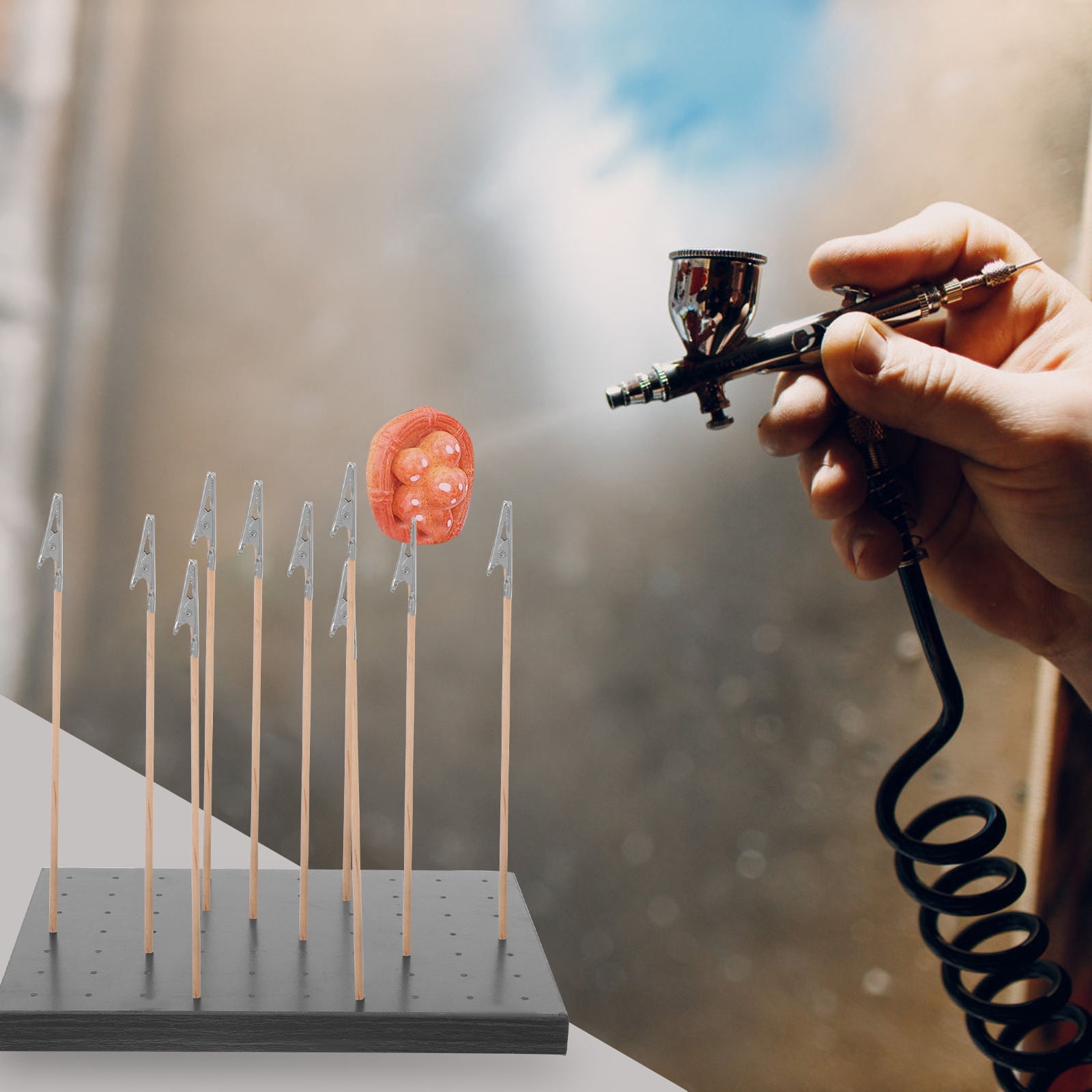 PTOOTP 1 Set Model Car Paint Stand Adjustable Clamp for Painting and ...