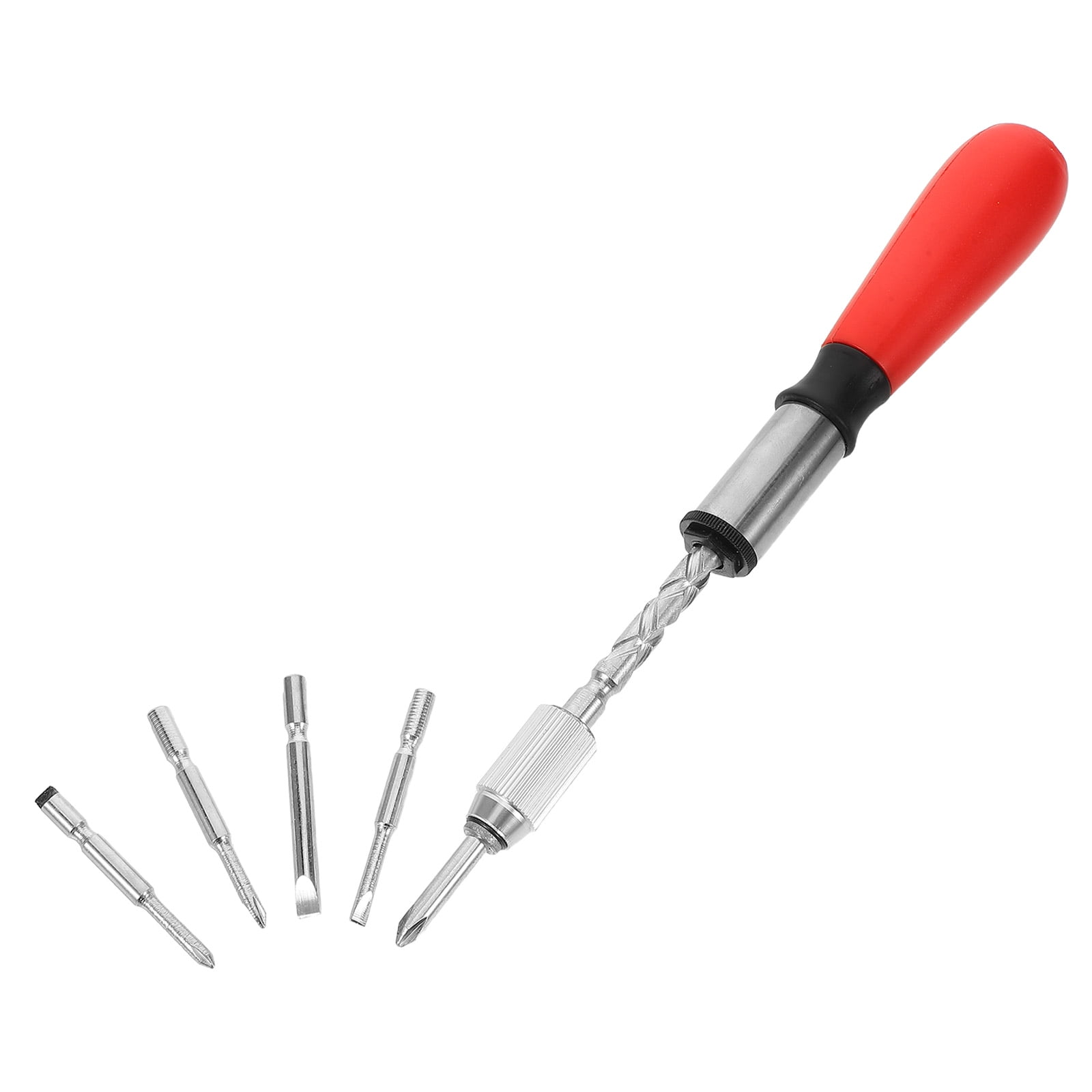 PTOOTP Compact Red Ratchet Screwdriver Set with Powerful Torque for One ...