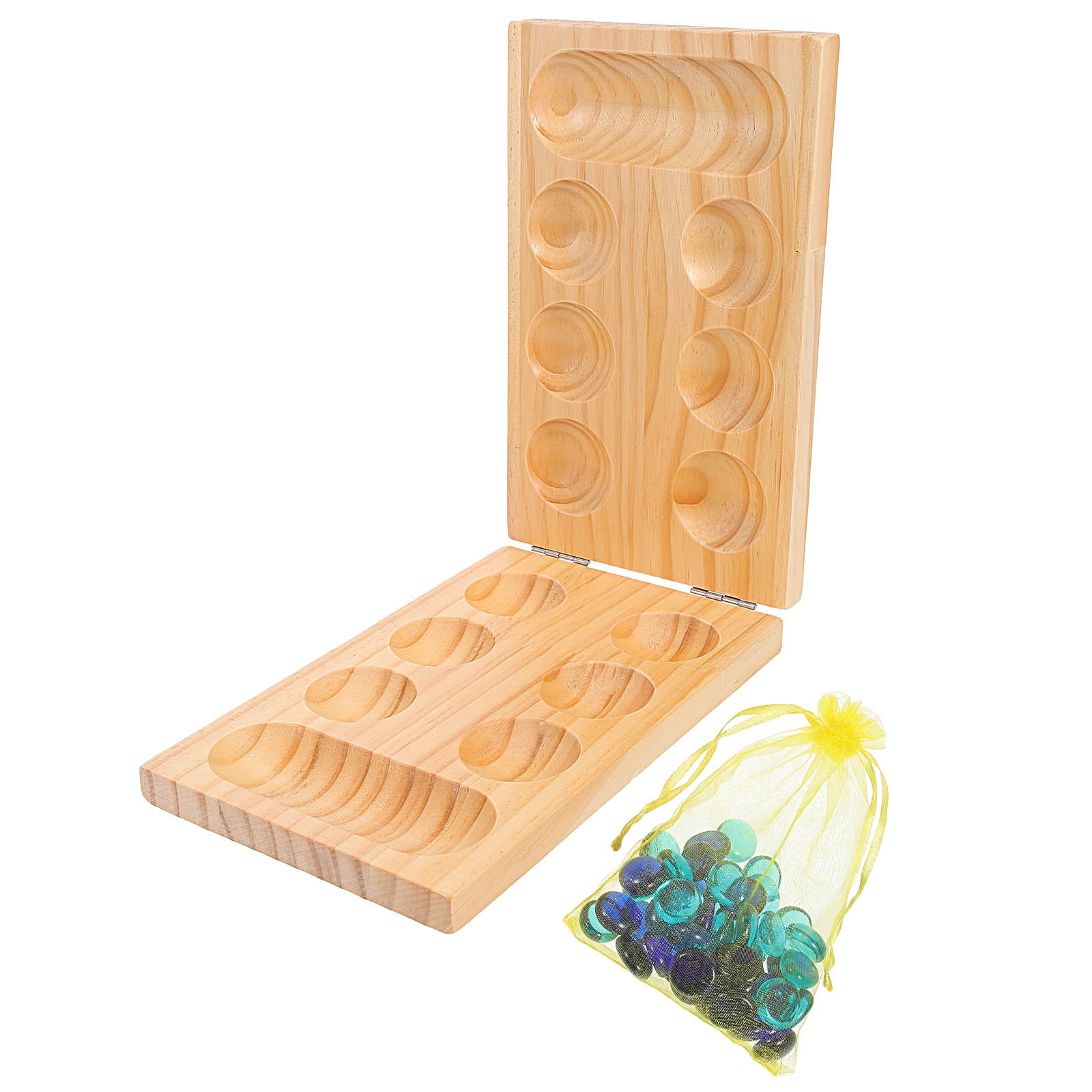 PTOOTP Foldable Wooden Mancala Board Game for Kids Travel Friendly ...