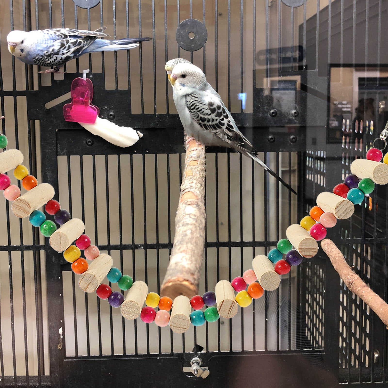 PTOOTP Wood Cage Ladder Hamster Stair Synthetic Material 1 Set ...