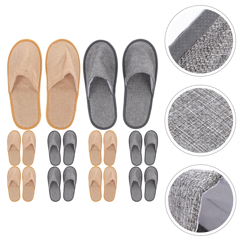 PTOOTP 10 Pairs Folding Slippers Portable Travel Indoor Comfortable ...