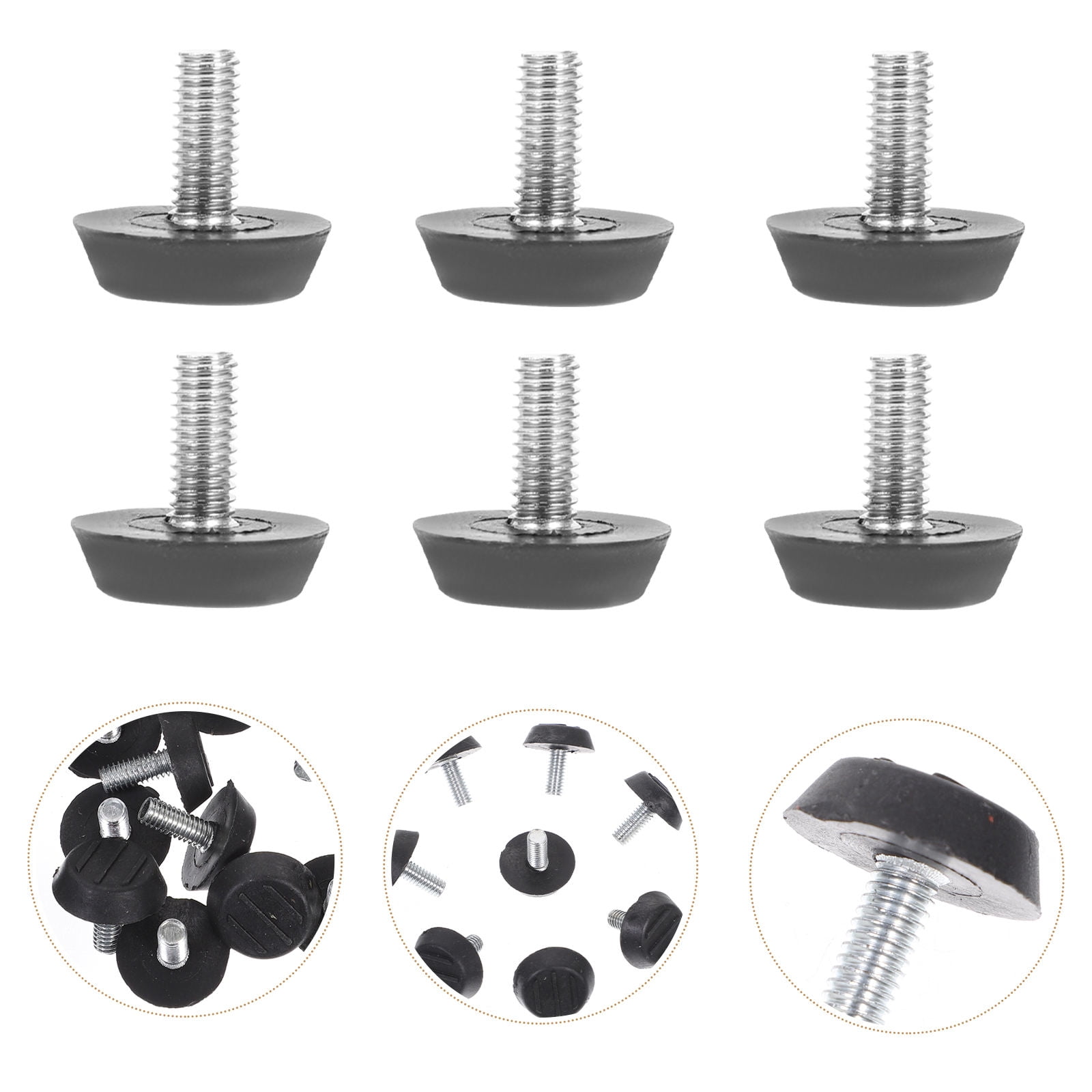 PTOOTP 100Pcs Black Furniture Levelers for Tables Chairs Cabinets ...