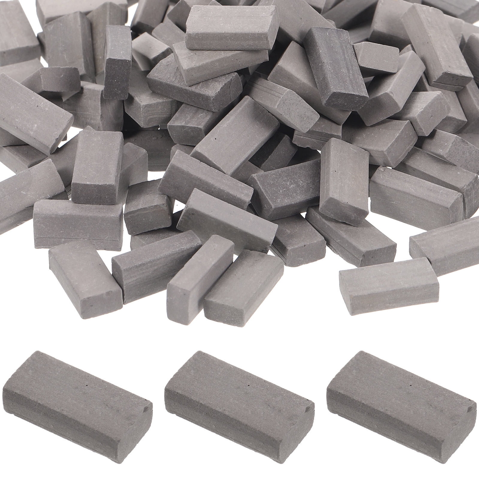 PTOOTP 100Pcs Mini Brick Toys for Kids Construction Building Grey ...