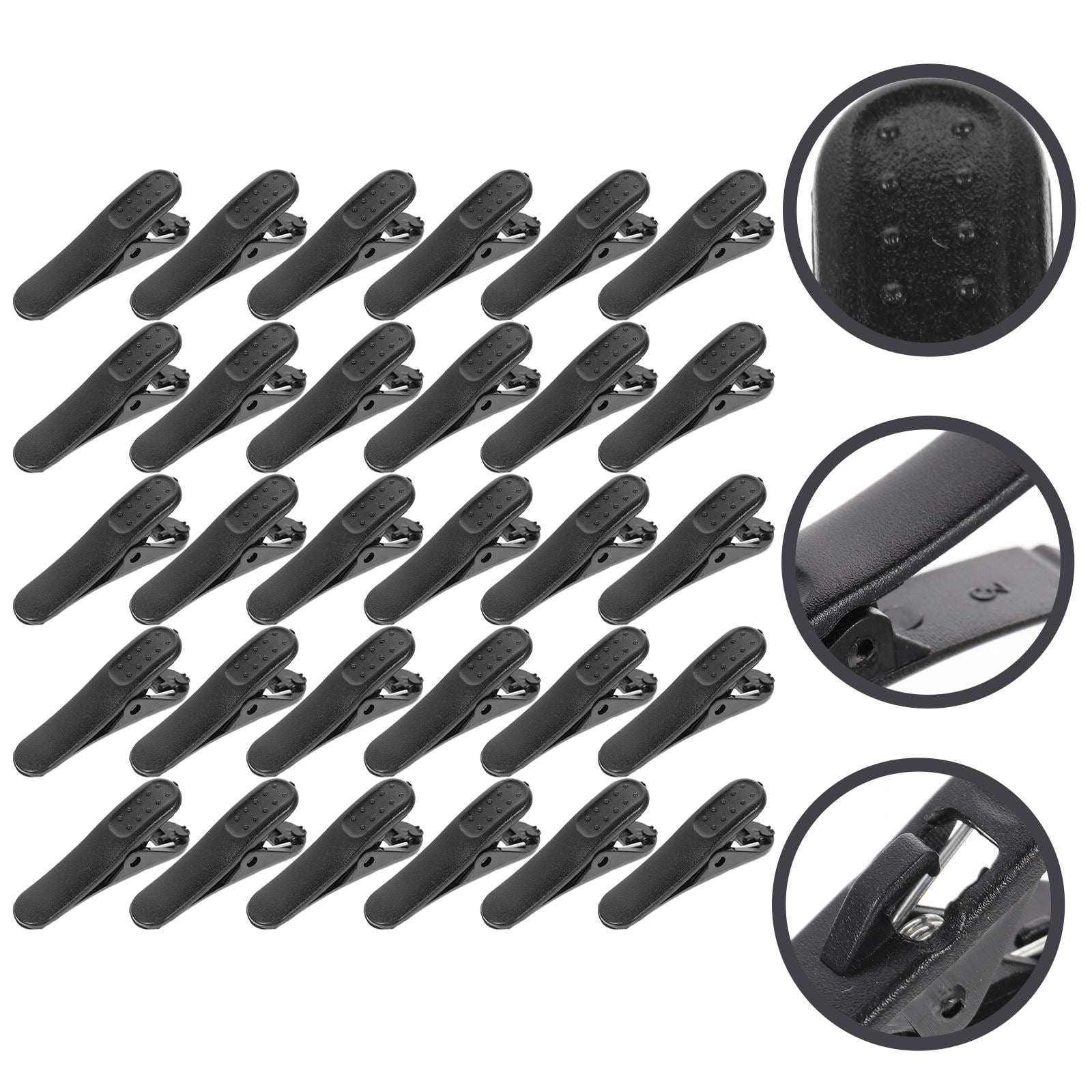 PTOOTP 100pcs Duckbill Shape Earphone Cable Clips Black Simple Design ...