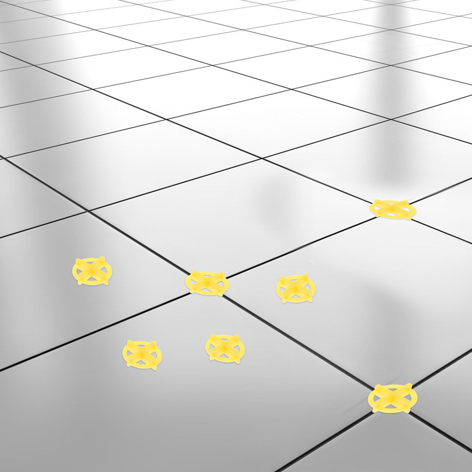 PTOOTP Professional Yellow PP Tile Positioning Spacers 100pcs Cross ...