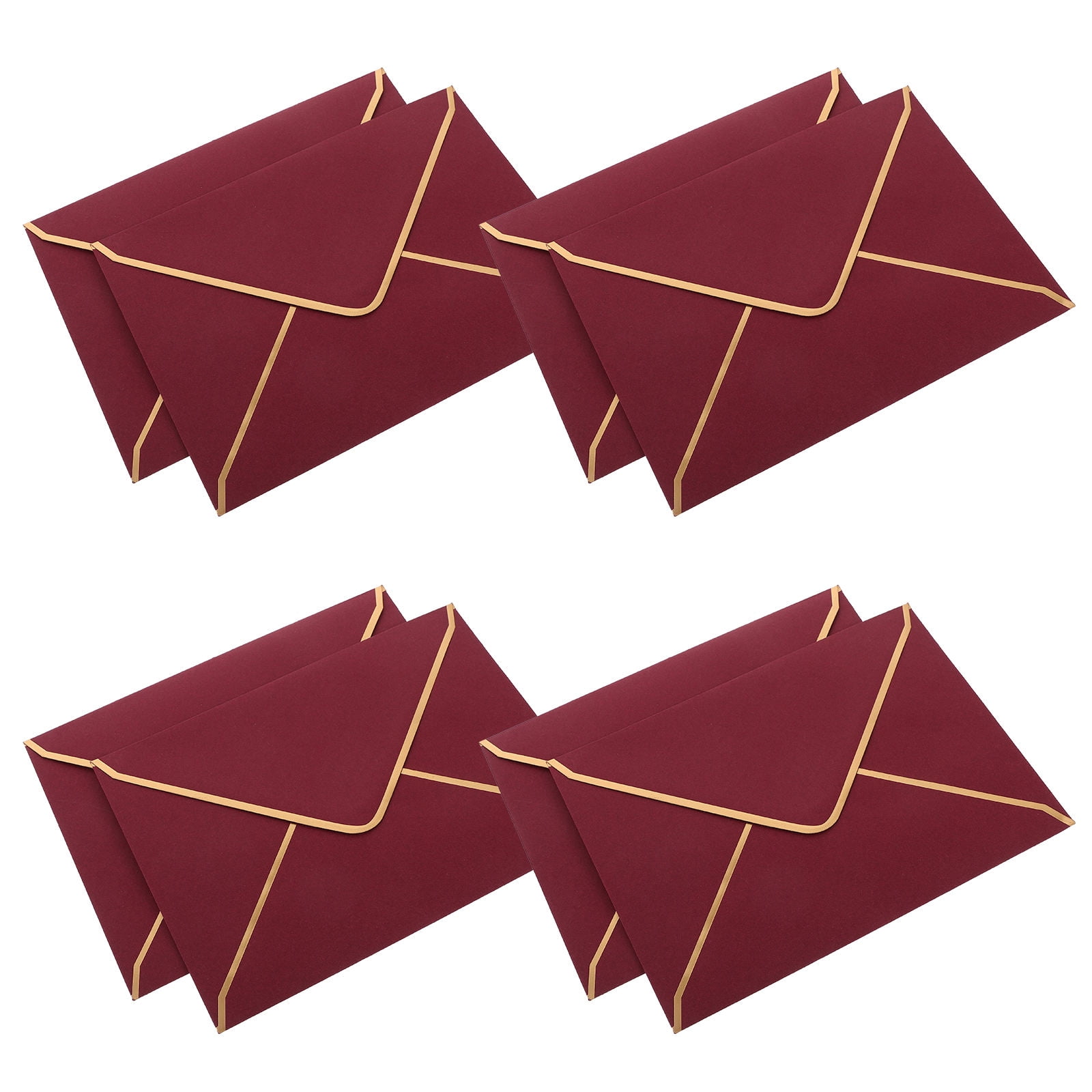 PTOOTP Dark Red Invitation Envelope Simple Design for Storage and ...