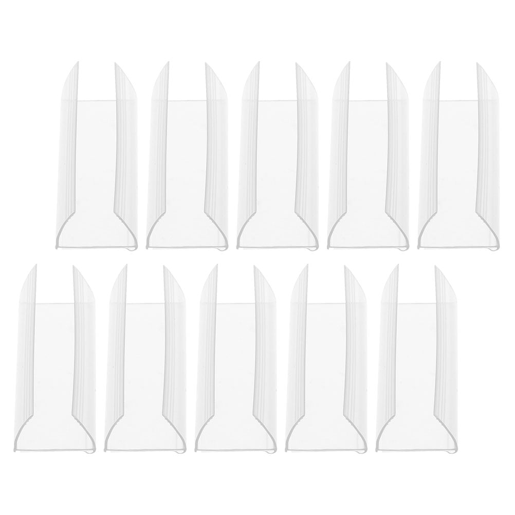 PTOOTP 10Pcs Clear Plastic Label Holders for Supermarket Shelves and ...