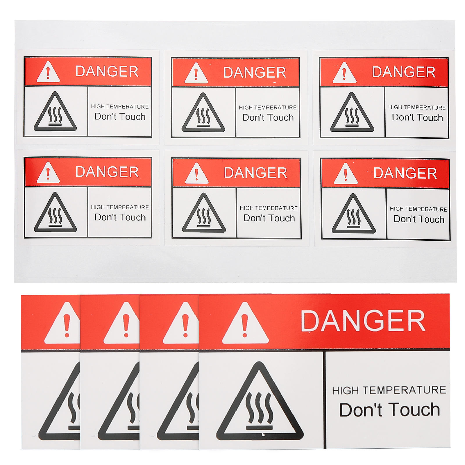 PTOOTP 10Pcs Caution Hot Surface Sticker Self-adhesive Synthetic Tags ...