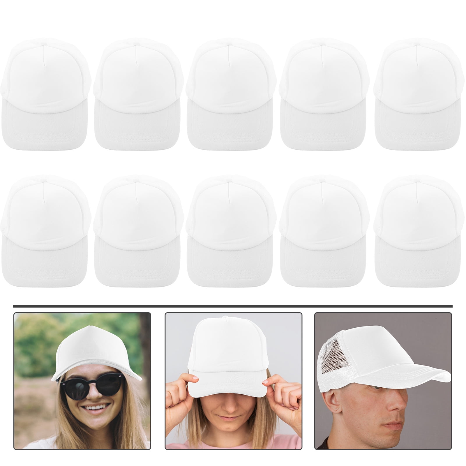PTOOTP 10Pcs Sublimation Baseball Hats for Boys Caps Heat Transfer Hat ...