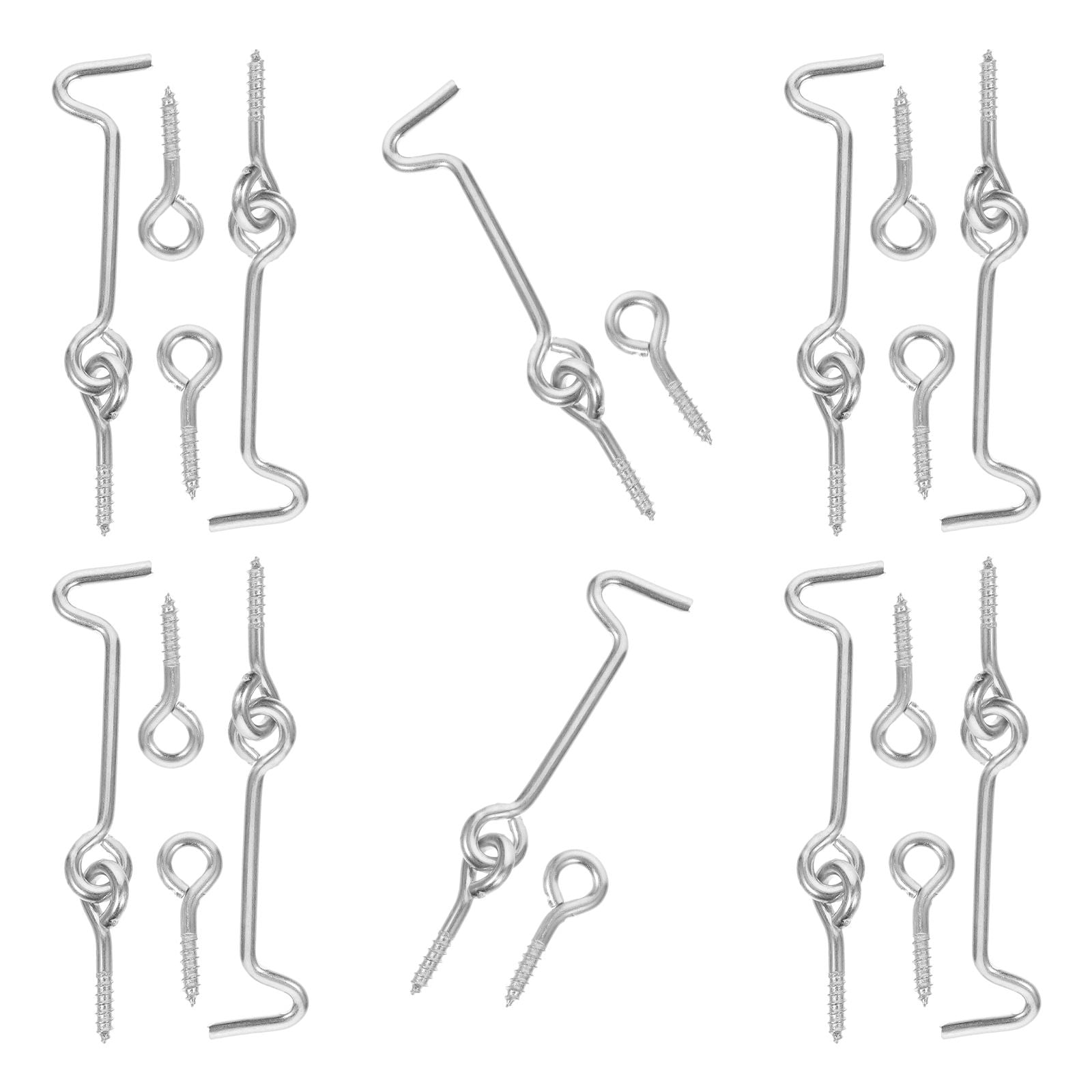 PTOOTP 10Sets Screen Door Locks and Latches Silver Color 2.55X1.18X0 ...