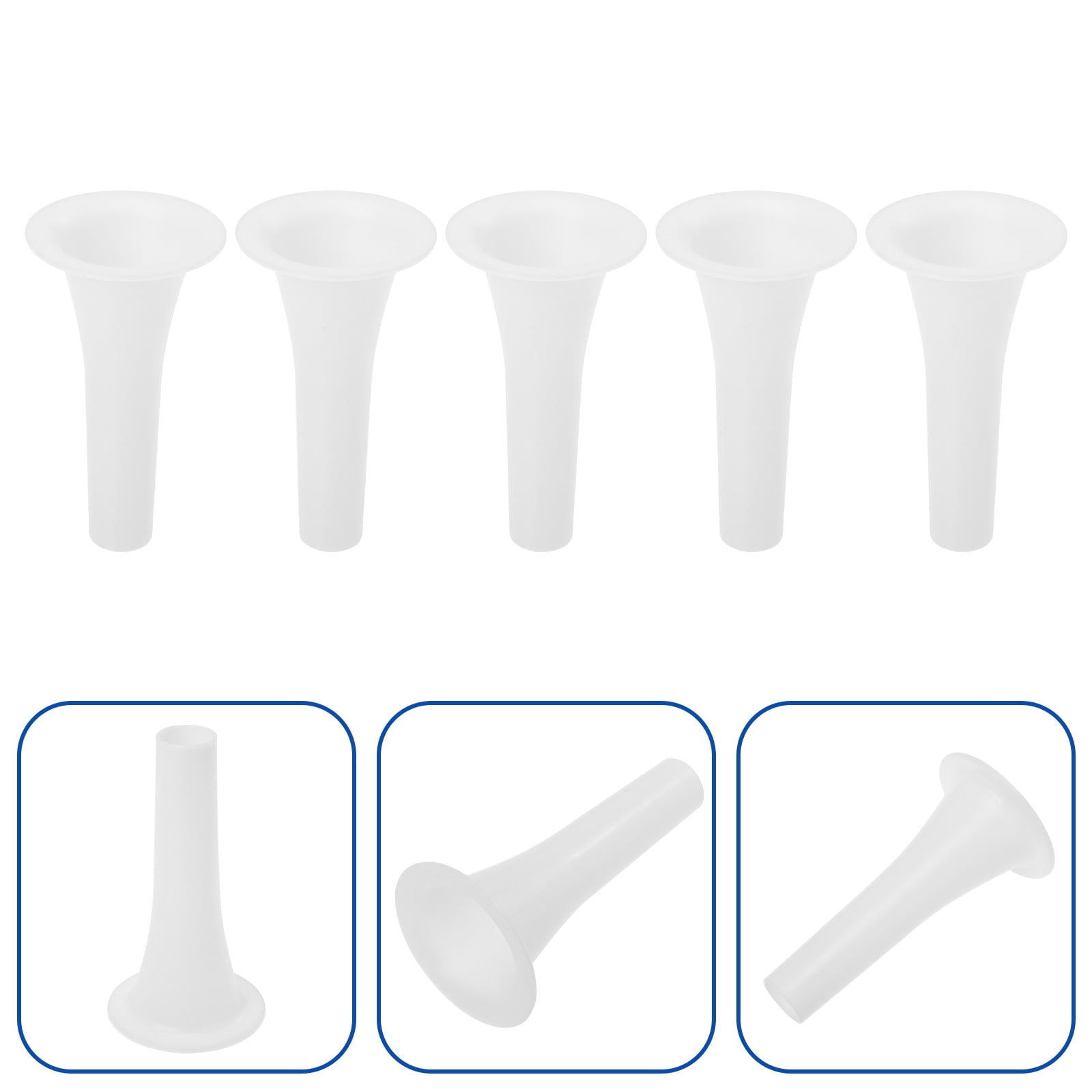PTOOTP 10-Piece Mini Clear Plastic Funnel Set for Kitchen, Food Filling ...