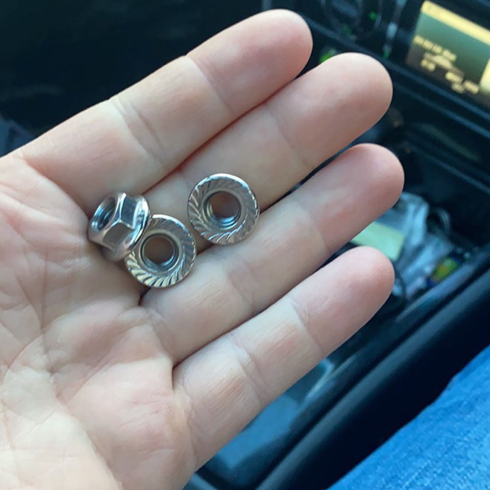 PTOOTP 10pcs Stainless Steel Serrated Flange Nuts Rust Resistant ...