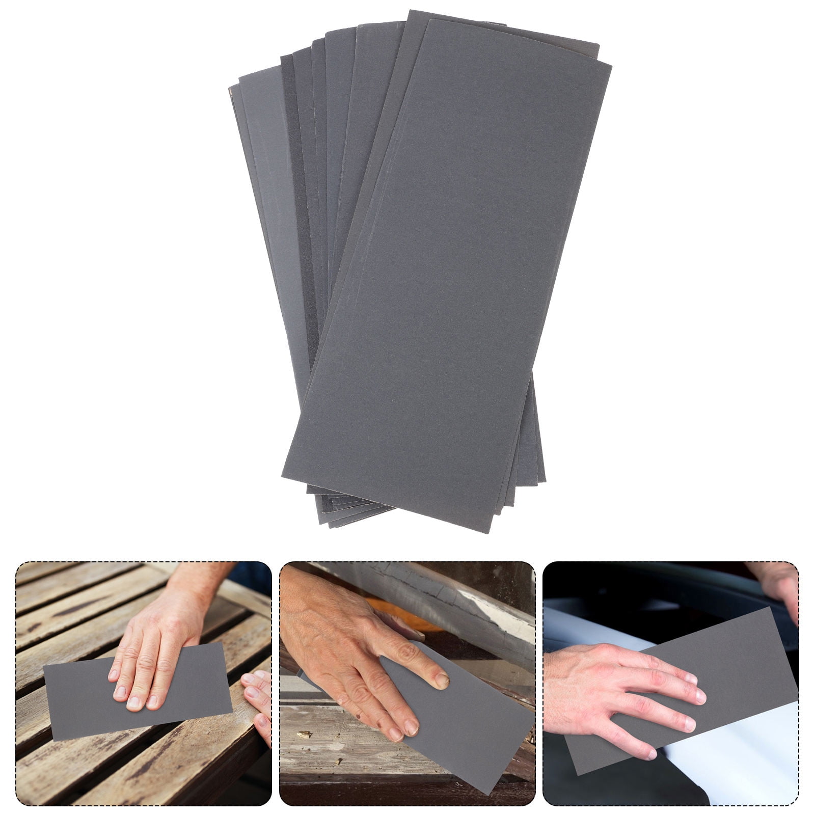 PTOOTP Wet and Dry Sandpaper Sandpaper Grey 12 Sheets - Walmart.com