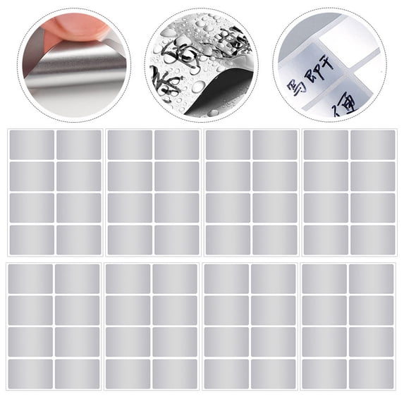 PTOOTP Silver Waterproof Bottle Labels for Refrigerator and Food ...