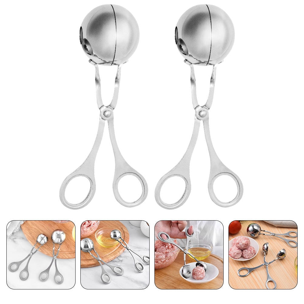 PTOOTP Kitchen Tool Stainless Steel Meat Baller Maker 2Pcs Manual ...