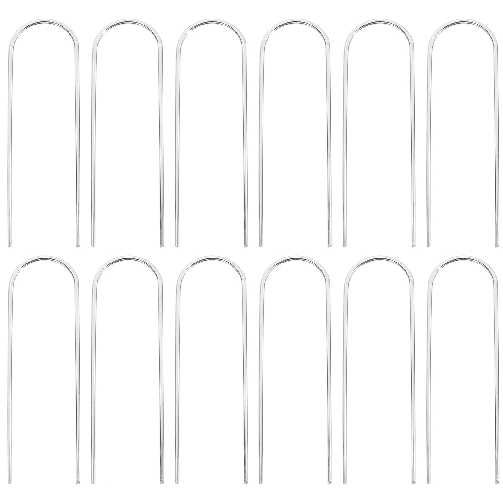 PTOOTP 12Pack U-Shape Galvanized Ground Nails For Preventing Movement ...