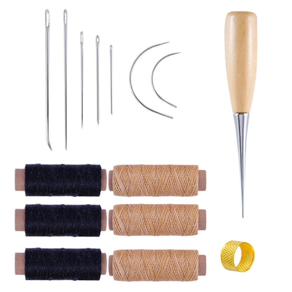 PTOOTP Sewing Awl Needles Leather Sewing Needles Kit Synthetic Material ...
