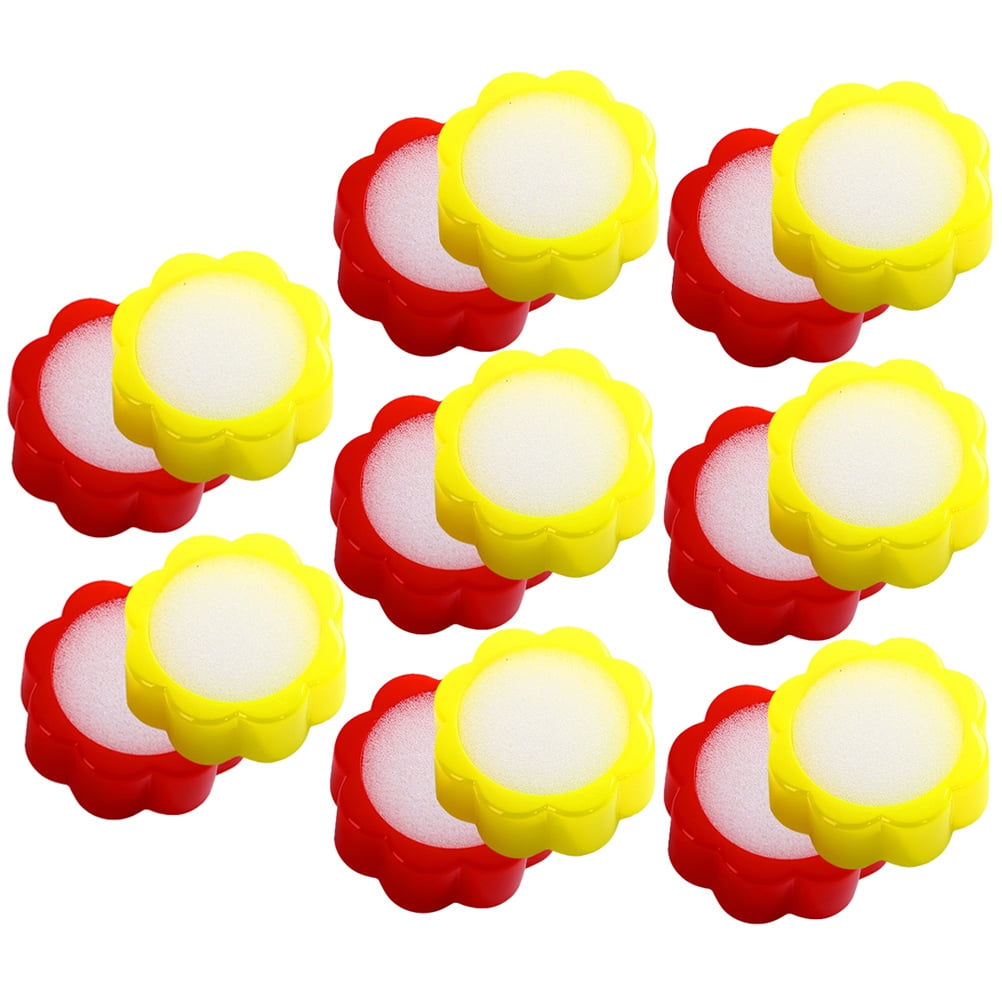 PTOOTP 16Pack Finger Sponges Red Yellow Color for Bank Clerks in Office ...