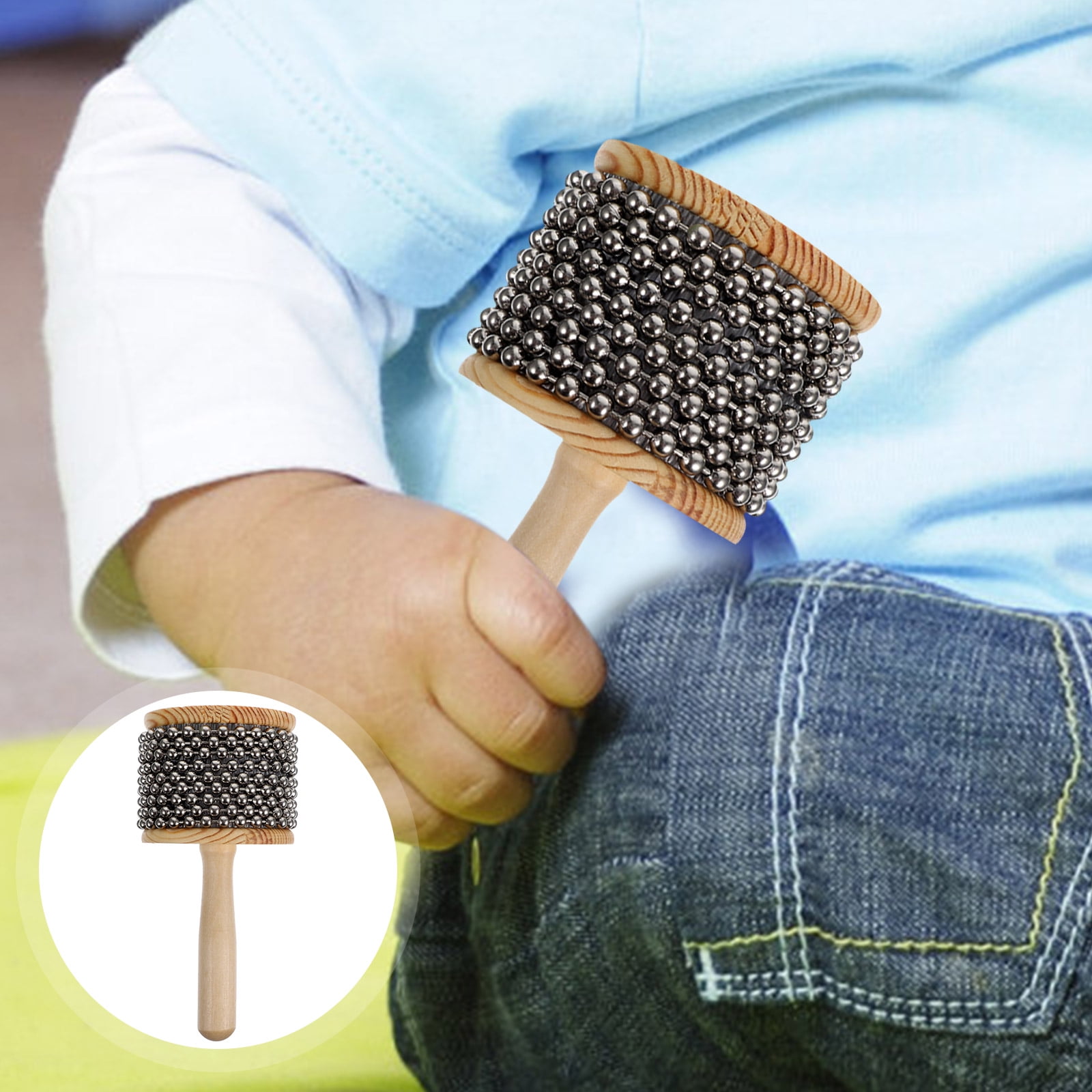 PTOOTP Childrens Music Instruments Mini Cabasa Noise Maker 1Pack ...