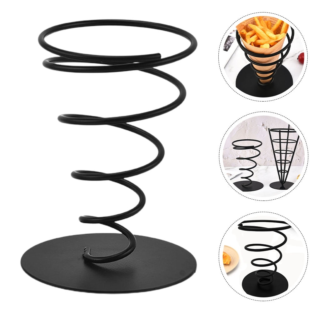 PTOOTP Stainless French Fry Holder Black 1Pcs 6.29X4.72X4.13in ...