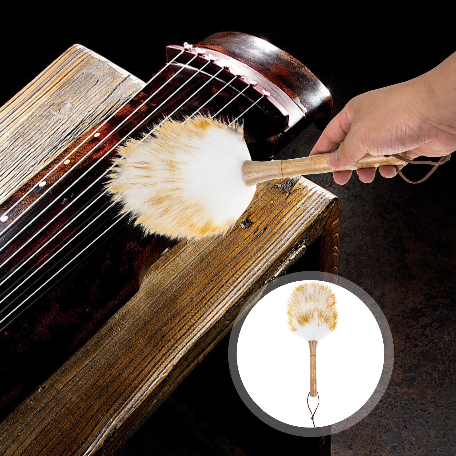 PTOOTP 1Pack Instrument Duster Brush White for Keyboards and Guzheng ...