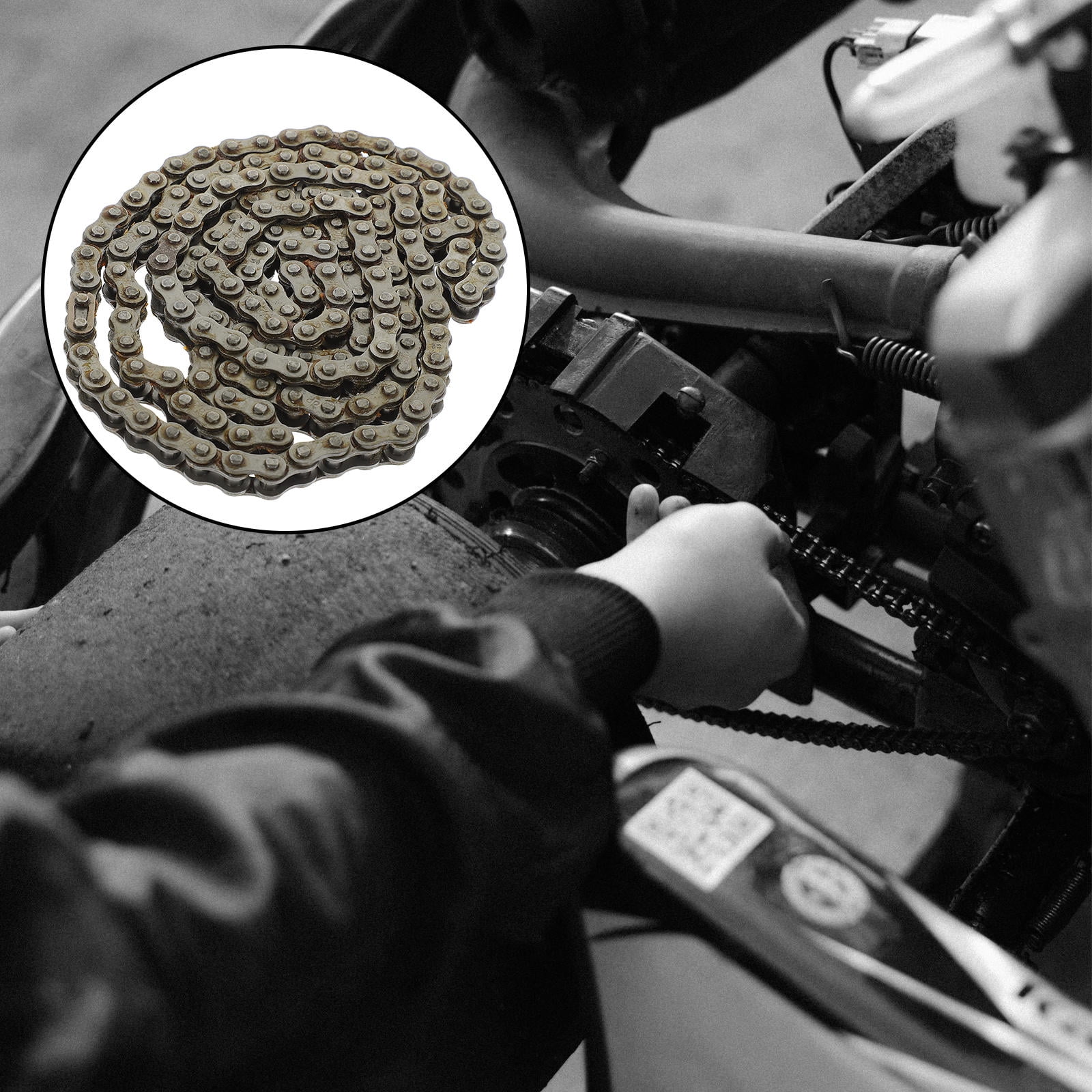 PTOOTP Steel Bicycle Chain Link Replacement for Go Karts and Mini Bikes ...
