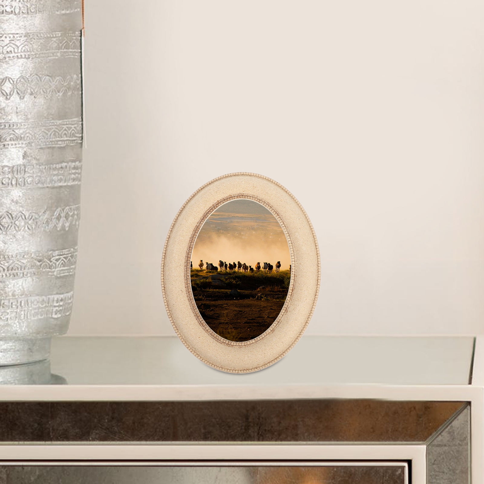 PTOOTP 1Pack Small Vintage Picture Frames Beige Color For Photo ...