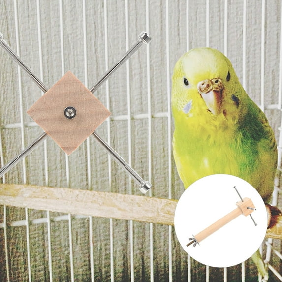 PTOOTP Wooden Parrot Fruit Fork for Birds Cage Accessory - Walmart.com