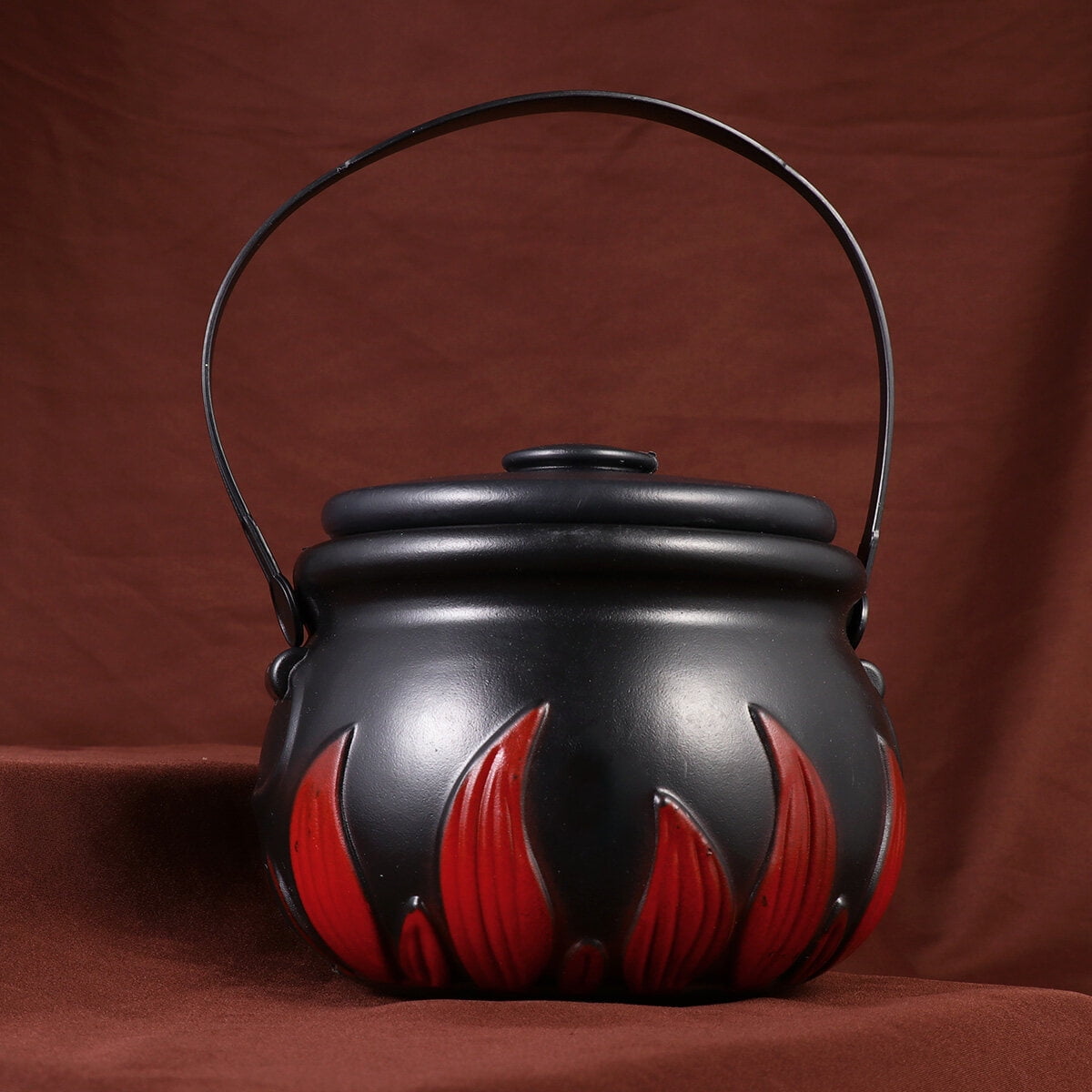 PTOOTP 1Pack Witch Pot Black Plastic Witches Cauldron for Candy Bowl ...