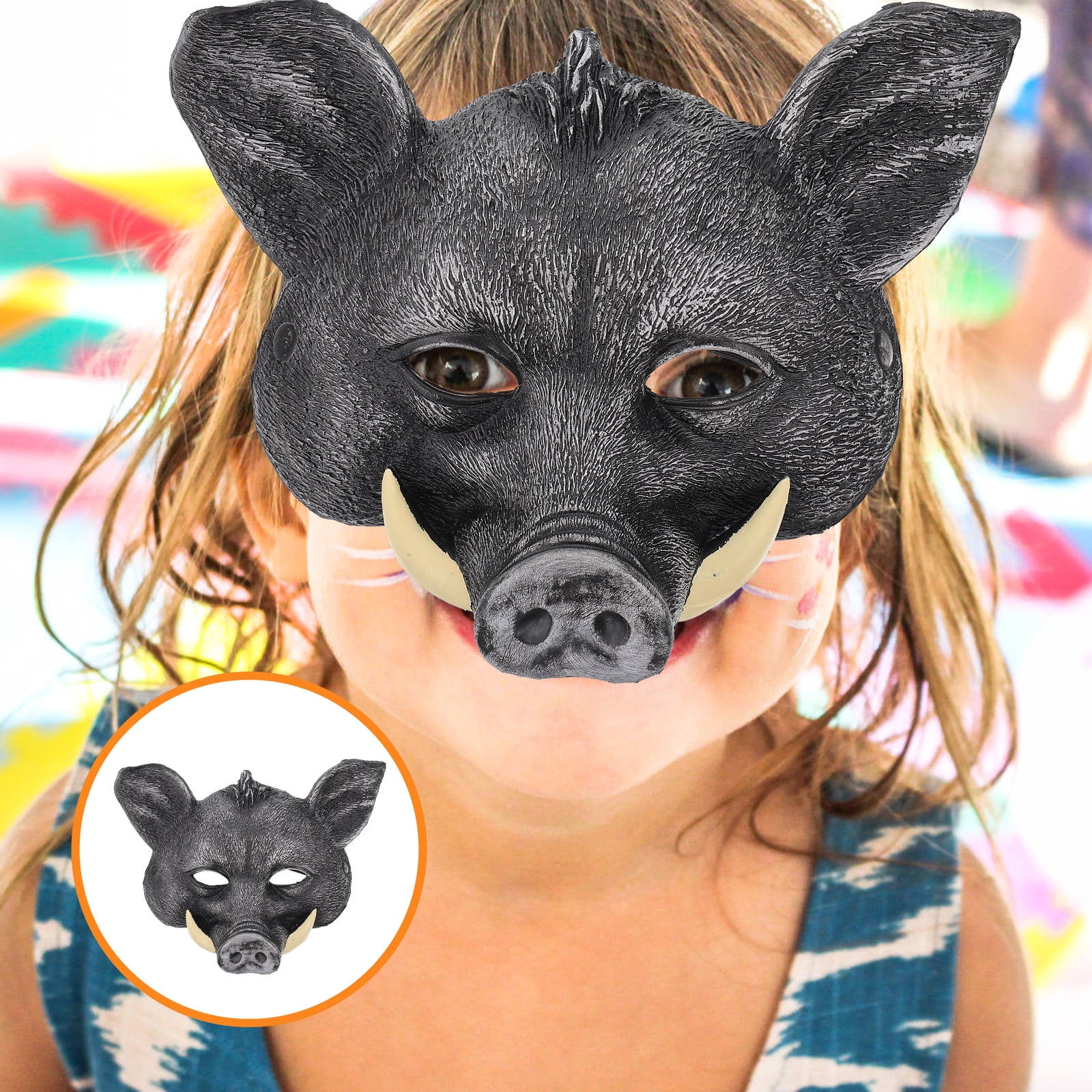 PTOOTP 1Pcs Animal Masks Party Favors Black Wild Boar Shape for and ...